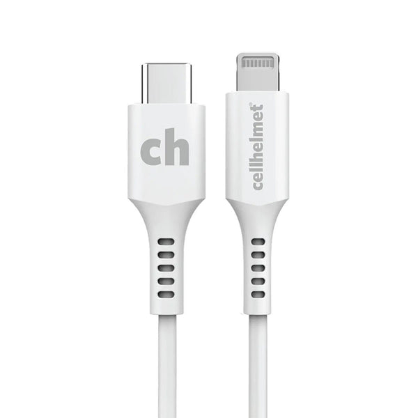 Cellhelmet Lightning To USB-C Charge 3' Round Cable For Apple - White ...