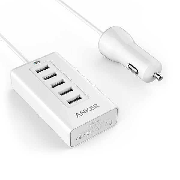 Anker Powerdrive 5 Port Car Charger - White – C2 Wireless - Boost