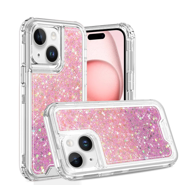 Premium Epoxy Sticker Glitter 3-In-1 Shockproof Transparent Hybrid Cas ...