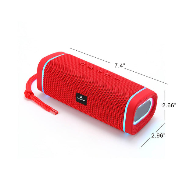 Max Power Water Resistant & Dust Proof Bluetooth Speaker W/ LED Lights ...
