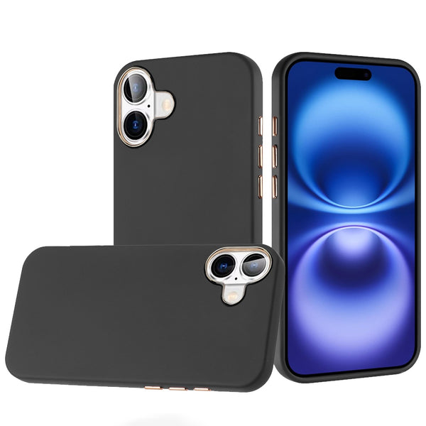 Premium Classy Slick Chromed Around Hybrid Case for iPhone 17 - Black ...
