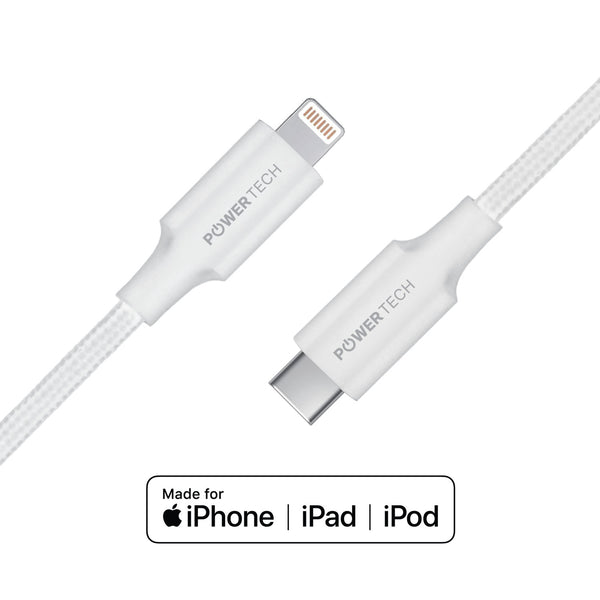 Powertech USB-C To Lightning 4' Cable - White – C2 Wireless - Boost