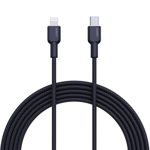 Aukey USB-C to Lightning 1.8M Nylon Braided with Kevlar Core Cable - B ...